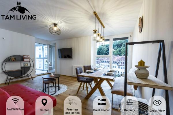 Tamliving Ljubljana 2br Center 3 Bridges Great View Kitchen - Ljubljana