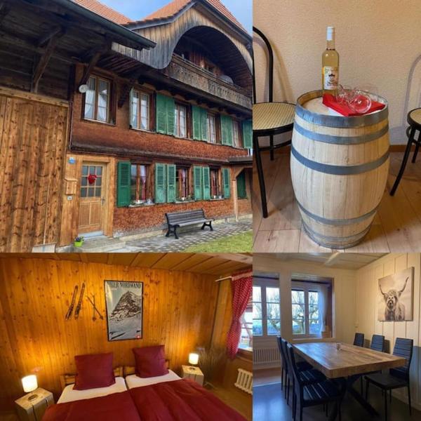 Wohnen Mit Blick Auf Eiger - Ehemaliges Bauernhaus - 2 Schlafzimmer - 프리부르