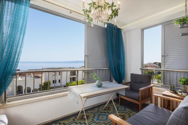 Sara - Luxurious Sea View Apartment With Garage - Brela