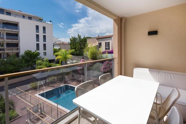 2 Pièces Avec Clim, Terrasse, Piscine, 100m Plage - Cannes