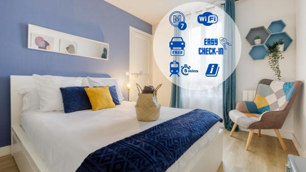 Metro 7 - Gare C - Parking Private- Easy Check-in - Bagnolet