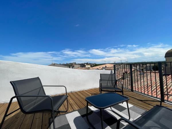 Rooftop N°38 - Rooms Et Studios - Vue Cité Médiévale - Carcassonne