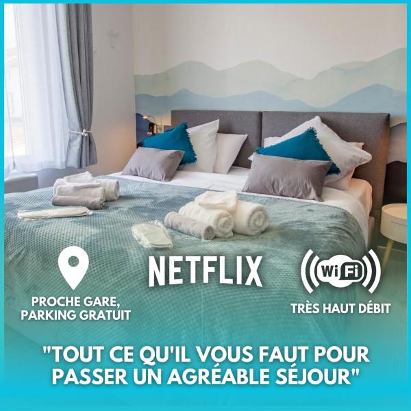 Cocon D'hiver - Netflix & Wifi - Parking Gratuit - Check-in 24h24 - Kit Bébé Inclus - Emplacement Vélos - Goodmarning - Marson