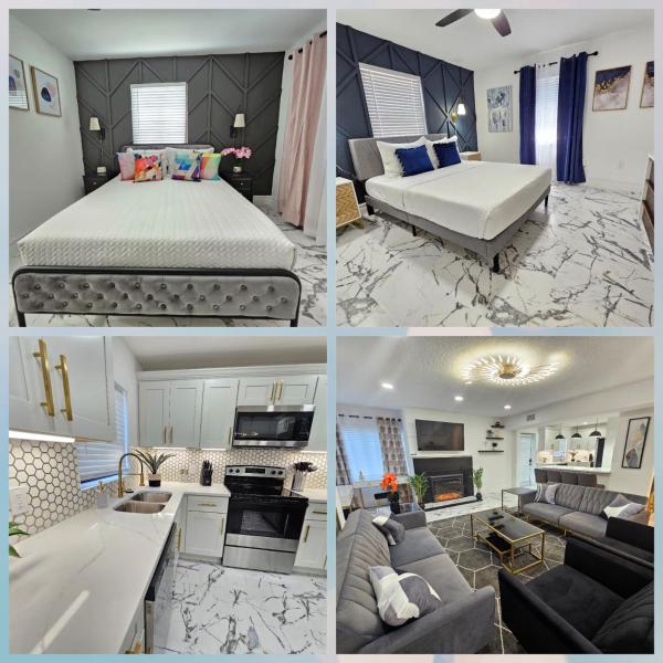 Stylish Duplex Walk To Lake Eola Orlando. Sleeps 8 - Orlando