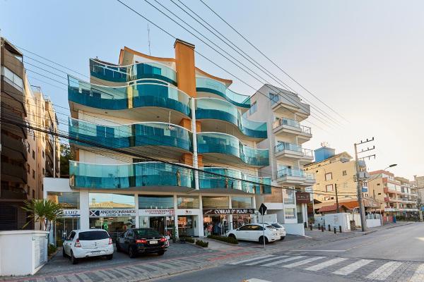 1054 - Apartamento Centro De Bombinhas - Vista Mar - 1 Vaga Garagem - 50 Metros Praia - Bombinhas