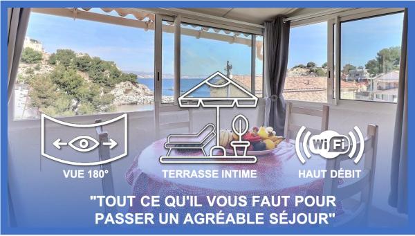 "Lacigaledeniolon",vue Mer Panoramique, Terrasse Intime Et Bbq - Le Rove