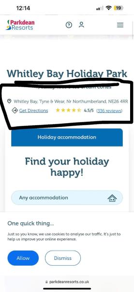 2 Bed Caravan - Sleeps 5 Parking - Pets - Northumberland