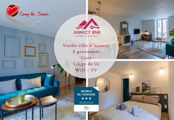 Les Cordeliers: 2 Pers, Cosy & Cœur Vieille Ville - Haute-Savoie