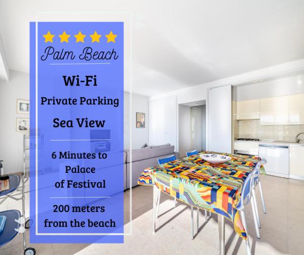 Palm Beach- Free Wifi- Parking- Sea View - Grasse