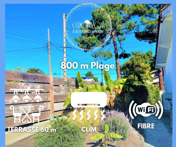 Caporizon-villa Courant-terrasse-proche Plage - Mimizan