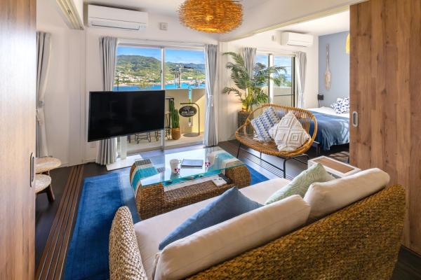 瀬底島オーシャンビュー アンチ浜徒歩3分 3ベッドルーム オーシャンテラス瀬底 Room403 - Okinawa