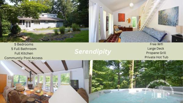 Serendipity -- Hot Tub - Pet Friendly - Fire Pit - Grill - Porch - Deck - Wifi - Pool Access - Games - Berkeley Springs, WV