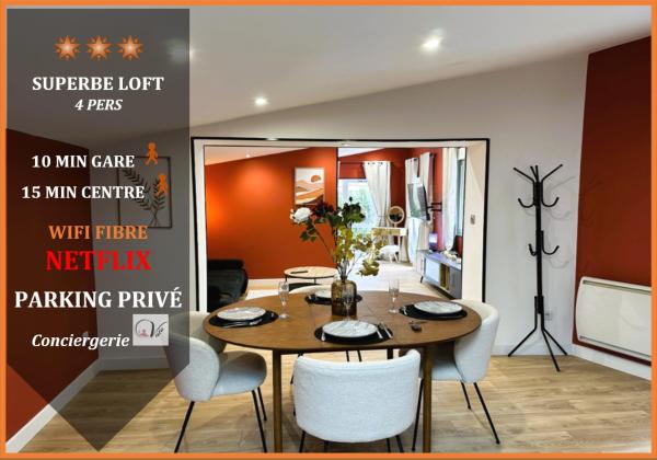 Loft O'chalet - 10 Min Gare - Parking Privé - Somme