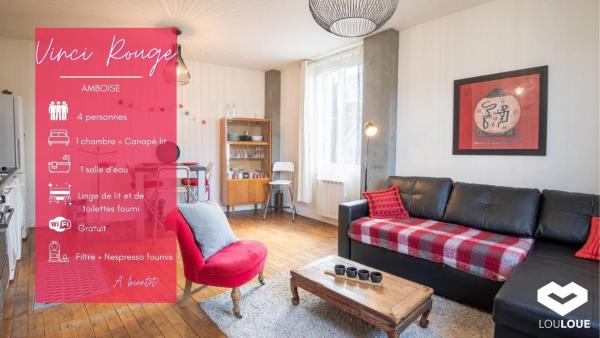 "Au Vinci Rouge" Downtown - Modern - Bright - Amboise