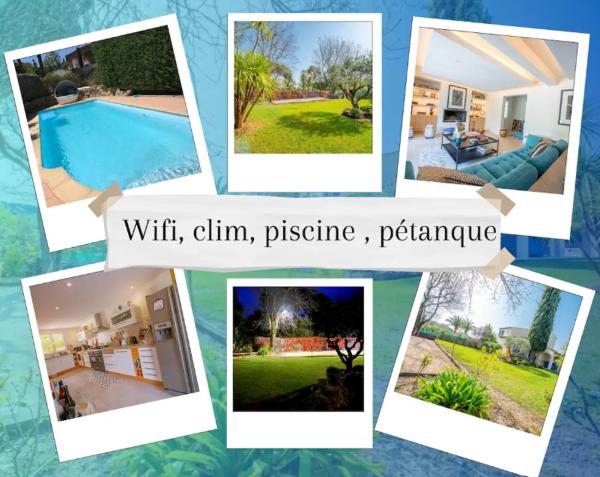 Villa Tout Confort 8 Personnes ,Wifi, Pétanque, Piscine Privée - Gassin
