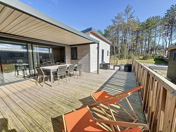 Chalet De Standing 6 Pers. à Jullouville - Piscine Chauffée, Plage à Proximité, Wi-fi Inclus - Fr-1-361-536 - Manche