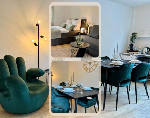 Design Apartment Mit Balkon - Küche - Netflix - Essen