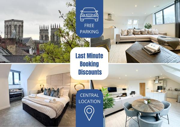 St Johns 3br Penthouse By Furnished Accommodation - York City Centre - Next To York Minster - Free Parking - York