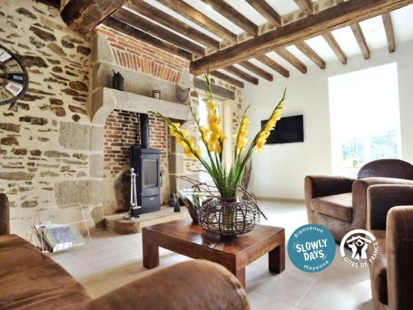 Havre De Paix Champêtre Avec Jardin, Cheminée Et Fibre, Proche De La Rivière Et Sentiers De Randonnée - Fr-1-600-161 - Mayenne