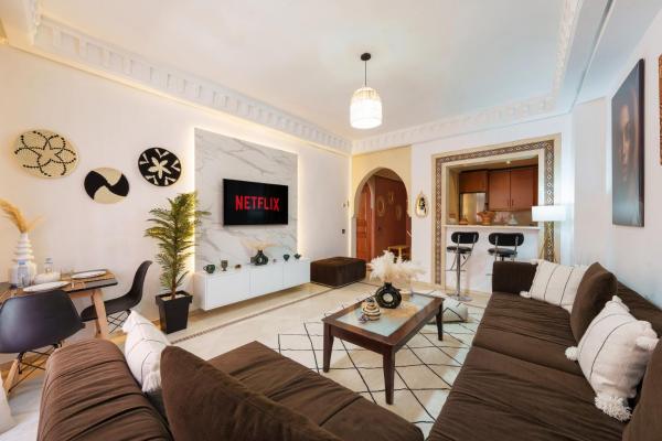 Appartement Chic Gueliz Plaza Avec Vue - Marrakesh