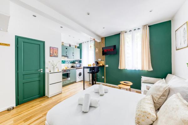 Le Central Green Studio Parisien Cosy Proche Métro - Clichy