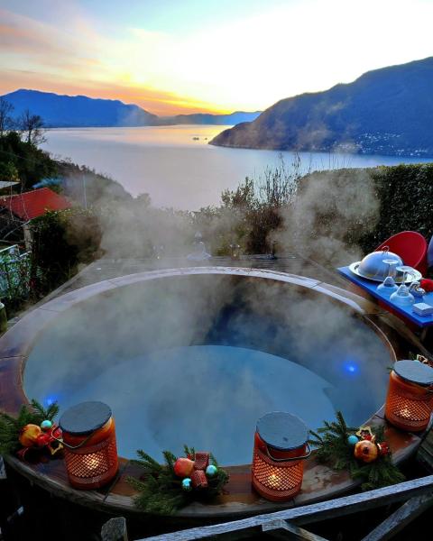 Private Romantic Wellness Lake View Retreat- Whirlpool Hammam Spa E Piscina Panoramica - Luino