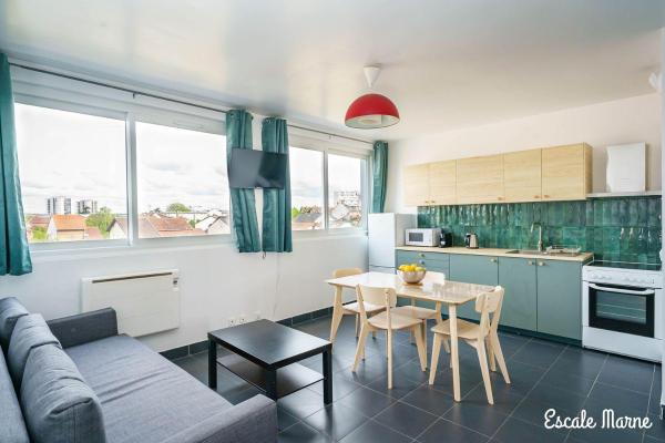 Escale-marne Fr - 202 - Free Parking - Free Luggage Storage - All Equipped - Linen Included - Washing Machine - 10mn Walk Métro 8 - Rer A - Panoramic View - From 1 To 14 Guests - Villiers-sur-Marne