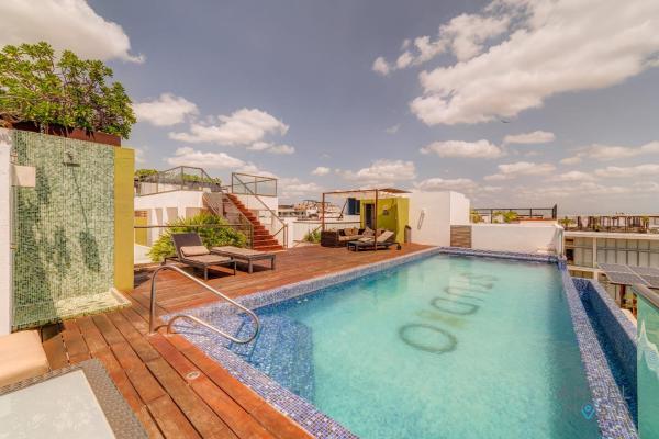 New Sunlit Stay Private Roof Terrace Bbq Spatub - Riviera Maya