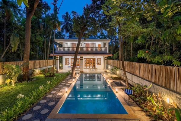 Saffronstays Atmos - 3br Rustic Pool Villa With Projector Screen, Table Tennis, Carrom & Cozy Family Spaces In Nagaon - Alibag