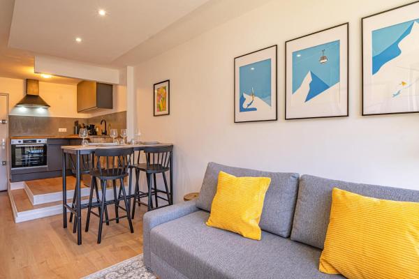 Chamois Blanc Rosières- Bright 1 Bed Apartment With Amazing Views - Aiguille du Midi