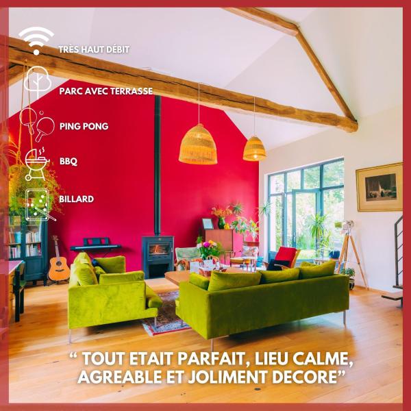 Maison Les Deux Ailes, Parc Arboré, Billard Et Wifi à 1h30 De Paris - Loiret