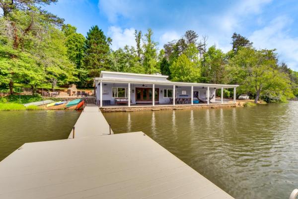 Hot Tub, Dock, Lakefront Luxe Six Mile Retreat - Lake Keowee, SC