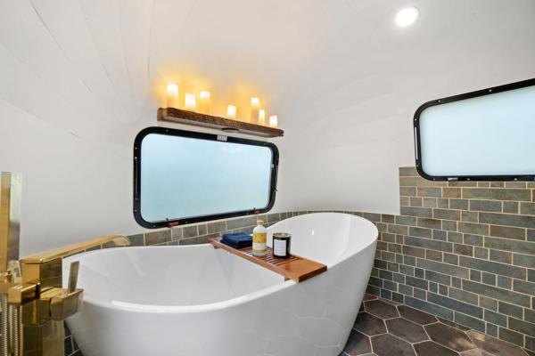 Airstream W Bathtub, River, & Hot Tub - Brevard, NC