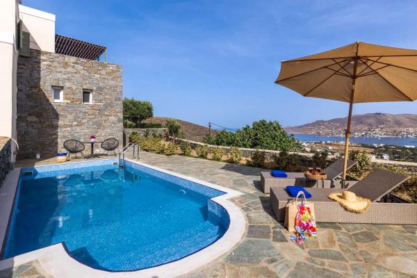Stelios-korina Villa With Pool And Stunning View In Syros Posidonia - Сирос