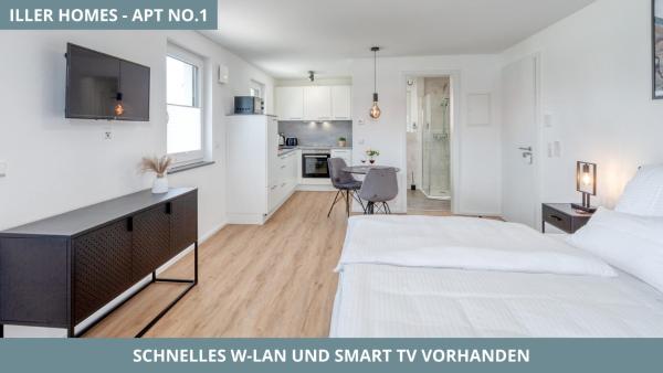 Iller Homes - 5 Moderne Fewo Je 1bis2 Oder 1bis4 Pers Mit Küche U Balkon - Parkplätze Vorhanden - Illertissen