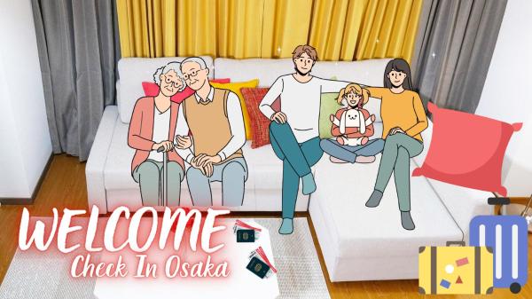 G5 Ll 특별가격 전철역 도보3분 번화가의 조용한 2룸 그레이와 옐로우의 편안한 - Osaka