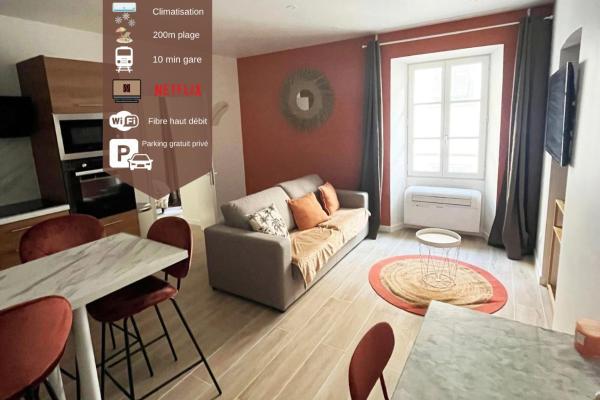 Sublime T2/ Cosy/ Clim/ Parking/plage - Plage Hawaii - Menton