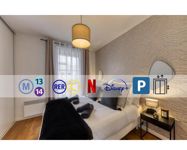 Metro - Ascenseur - Parking - Wifi - 4 Pers - Easy Check In - Batignolles