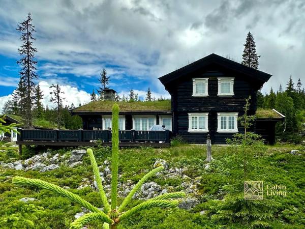 Large Log Cabin At Sjusjøen With Sauna, Fireplace And Panoramic View - Norway