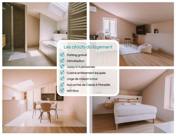 Quiétude-loft Neuf-clim & Parking - Gémenos