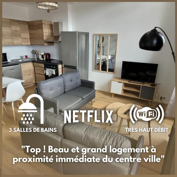 Bel Appart' 3 Chambres 3 Sdb Au Centre-ville St Etienne - Andrézieux-Bouthéon