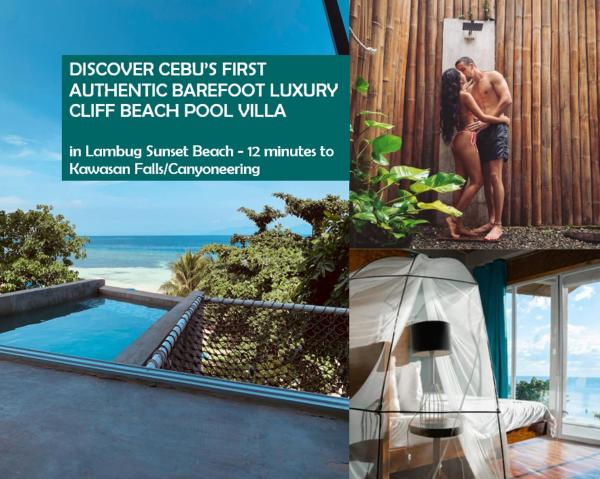 The Verge Cebu Beachfront Exclusive King Bed Pool Villa - 12 Minutes To Kawasan Falls Canyoneering - Badian