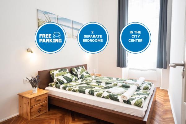 Free Parking - Dob50 Spacious Apartment - 2 Separate Bedroom, 5 People, Ac, Wifi - Budapest