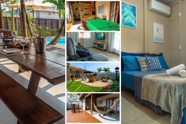 Casa Com Varanda Incrível - Sinuca, Pepolim, Piscina, Praça De Fogo - Próximo Ao Parque Beto Carrero World - Peña