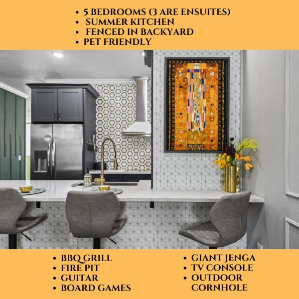 5 Bdr 4,5 Bth Villa - Pool Table - Fenced Yard - Orlando