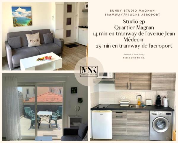 Sunny Studio - Magnan, Tramway-proche Aéroport - Nice