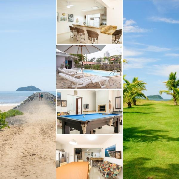 Casa Completa Com Piscina Churrasqueira Sinuca Wi-fi E Garagem Para 4 Carros A 350m Da Praia Acomoda 12 Pessoas, 4 Quartos Com Ar-condicionado - Barra Velha