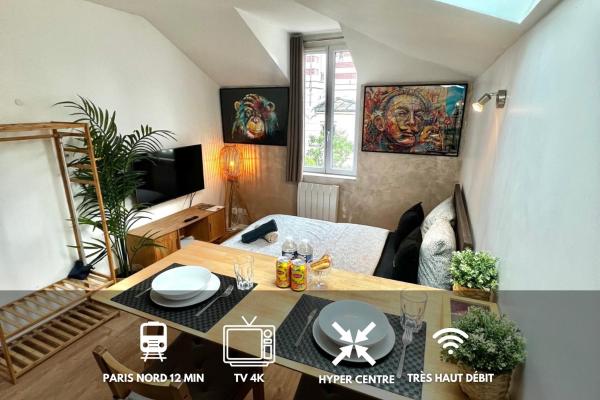 Studio Douillet Hypercentre 12 Min De Paris - Gonesse