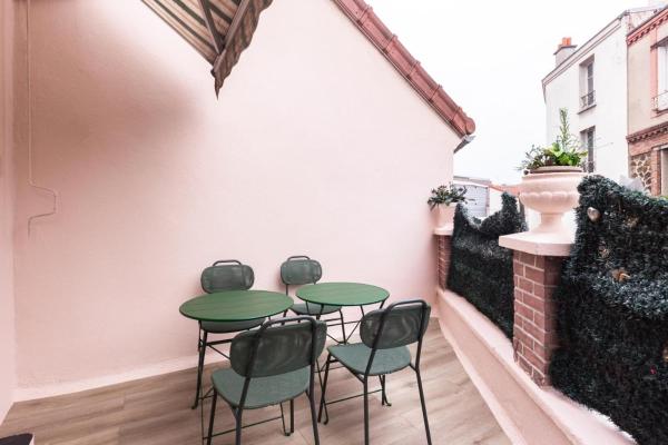 Terrasse Privée Parking Gratuit Métro 9 6 Pers - Ménilmontant