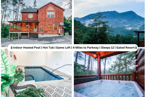 Indoor Heated Pool Hot Tub Cabin - Pigeon Forge, TN